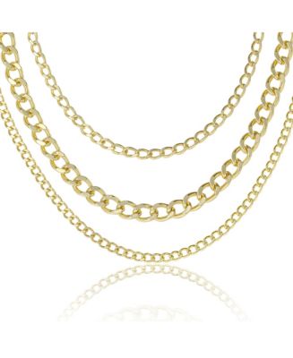 Jessica Simpson -Tone Layered Chain Necklace Set - Macy's