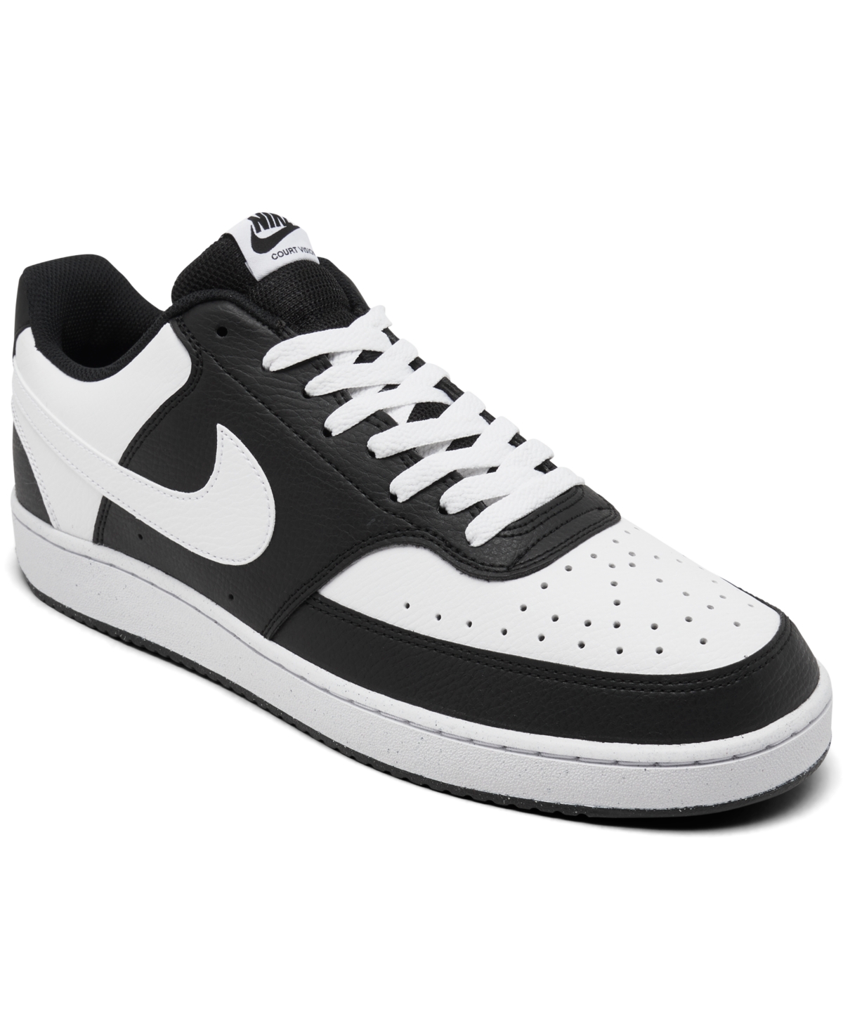 Nike Mens Court Vision Low Casual Sneakers from Finish Line - Black/White