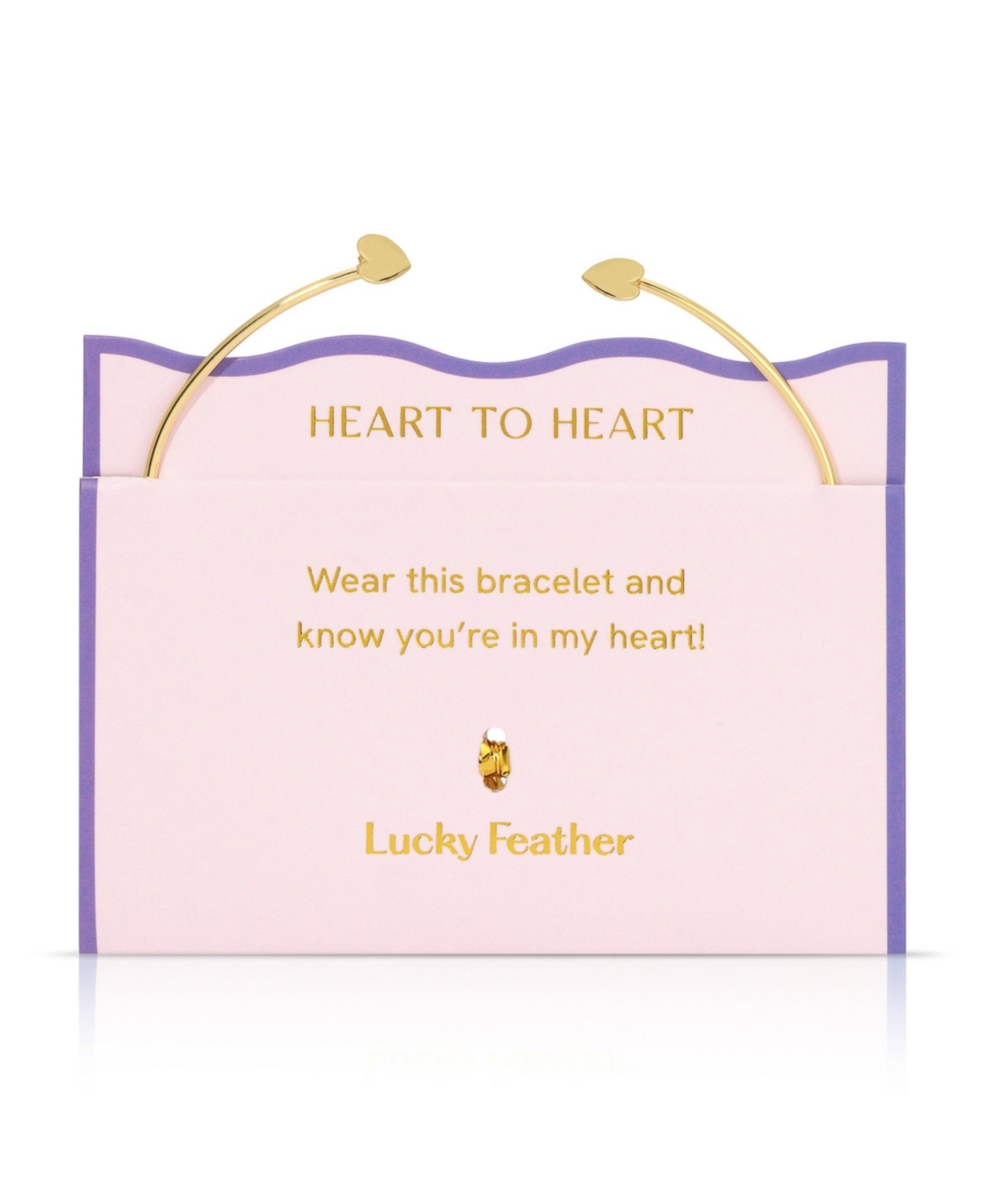 Click here for Lucky Feather Connection Cuff - Hearts - Heart to... prices