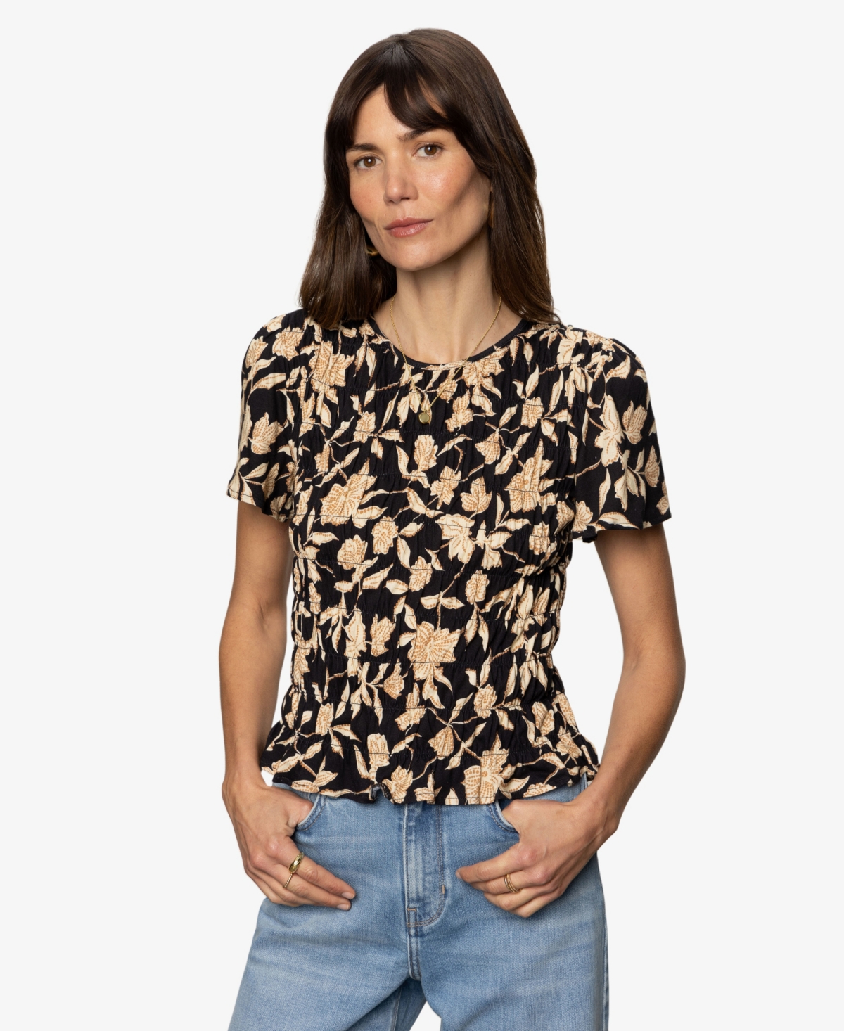 Click here for Sanctuary Womens Better Together Floral Smocked To... prices