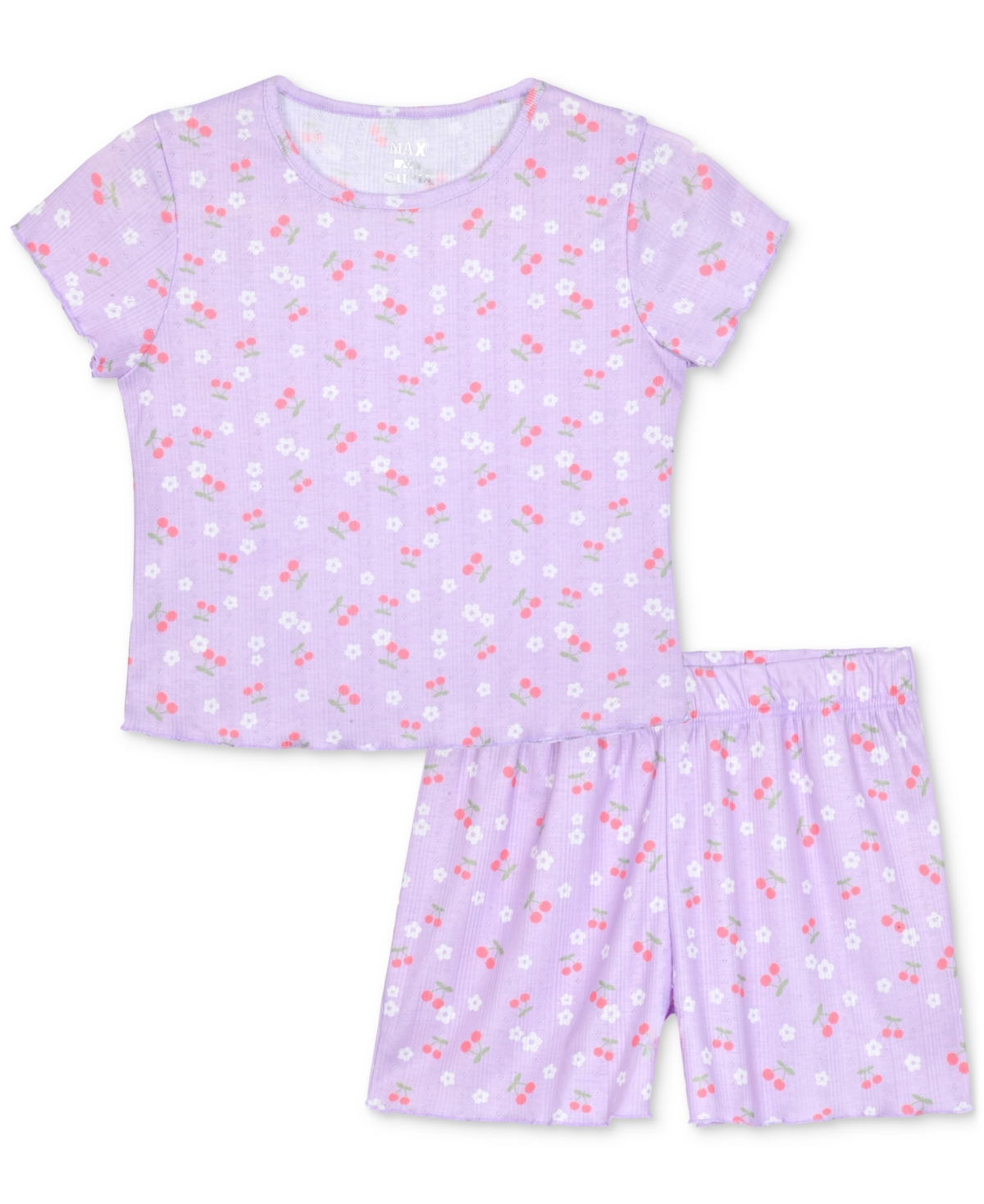 Click here for Max & Olivia Big Girls Pointelle Cherry-Print Shor... prices