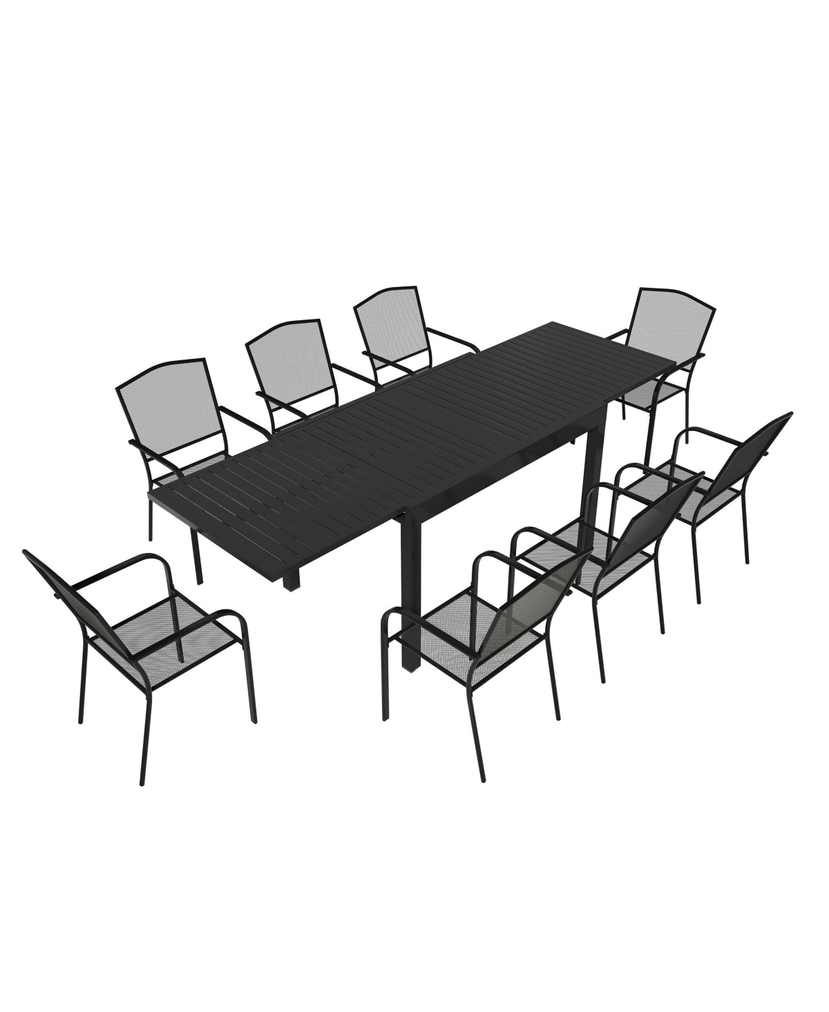Click here for 9-Piece Outdoor Dining Set with Aluminum Extendabl... prices