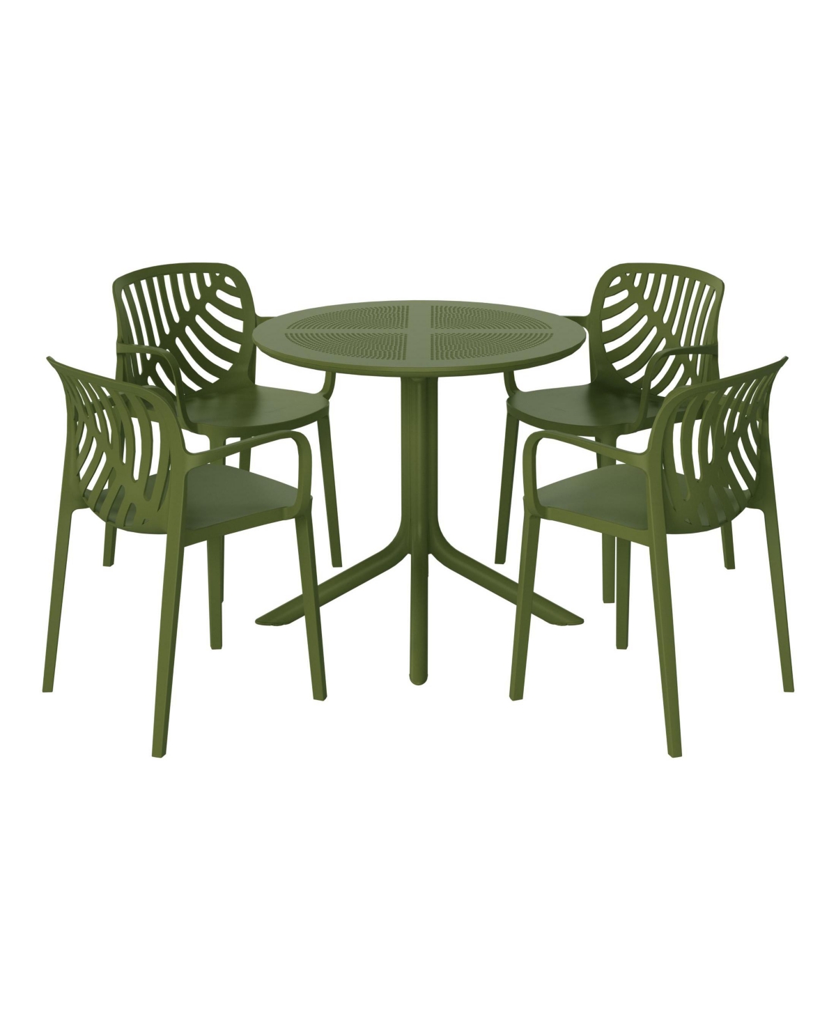 Click here for 5-Piece Outdoor Resin Round Patio Dining Table Set... prices