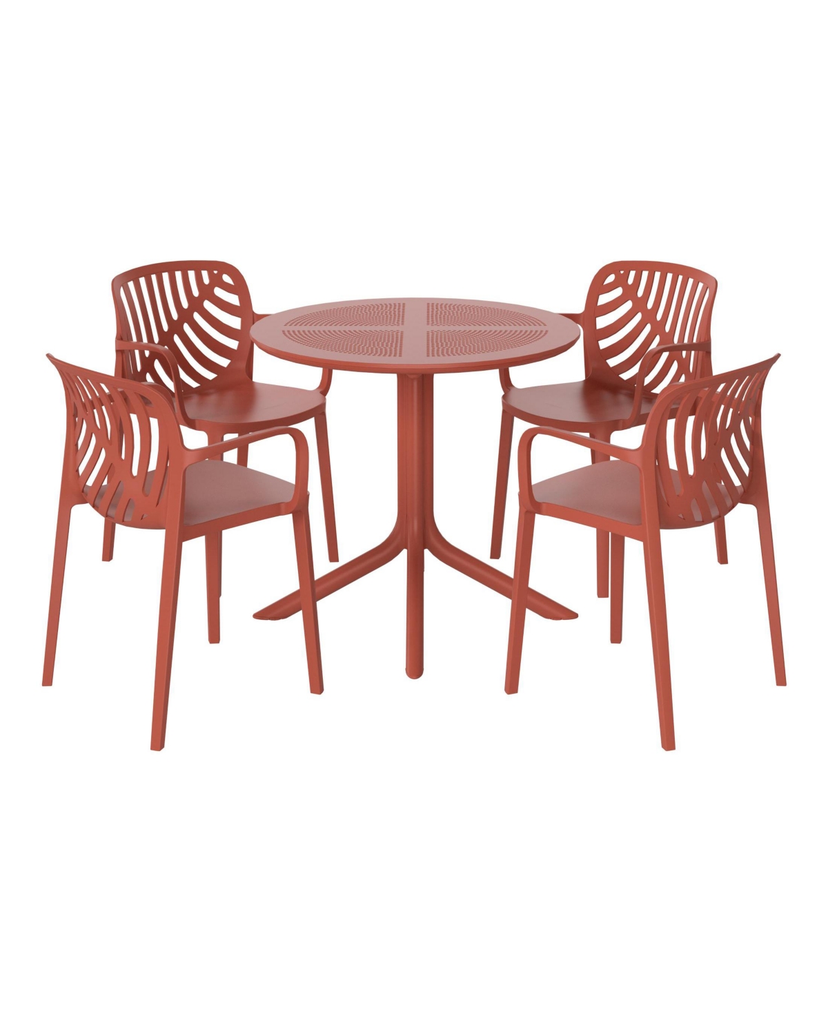 Click here for 5-Piece Outdoor Resin Round Patio Dining Table Set... prices