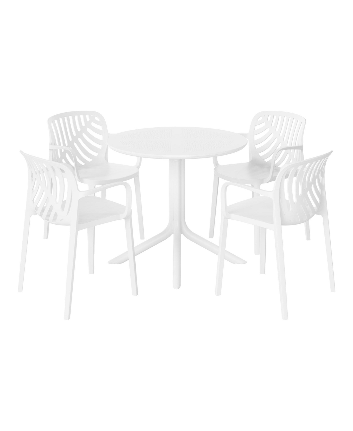 Click here for 5-Piece Outdoor Resin Round Patio Dining Table Set... prices