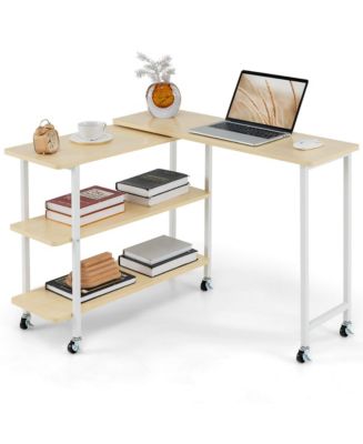 360° Rotatable Sofa Side Table L-shaped Laptop Desk Snack Table ...