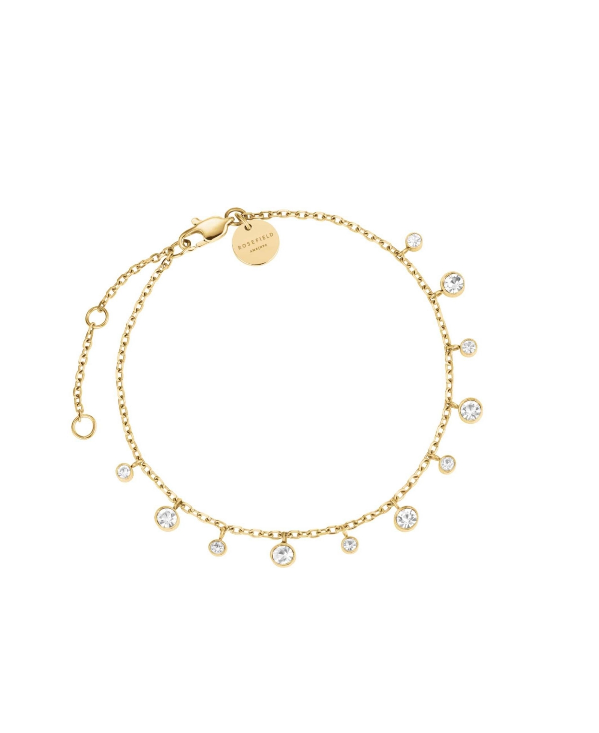 Click here for Rosefield Dangling Crystal Bracelet In 14K Yellow... prices
