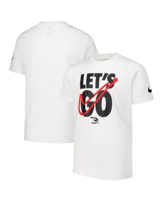 Nike 3BRAND by Russell Wilson Big Boys and Girls White Let's Go T-Shirt ...