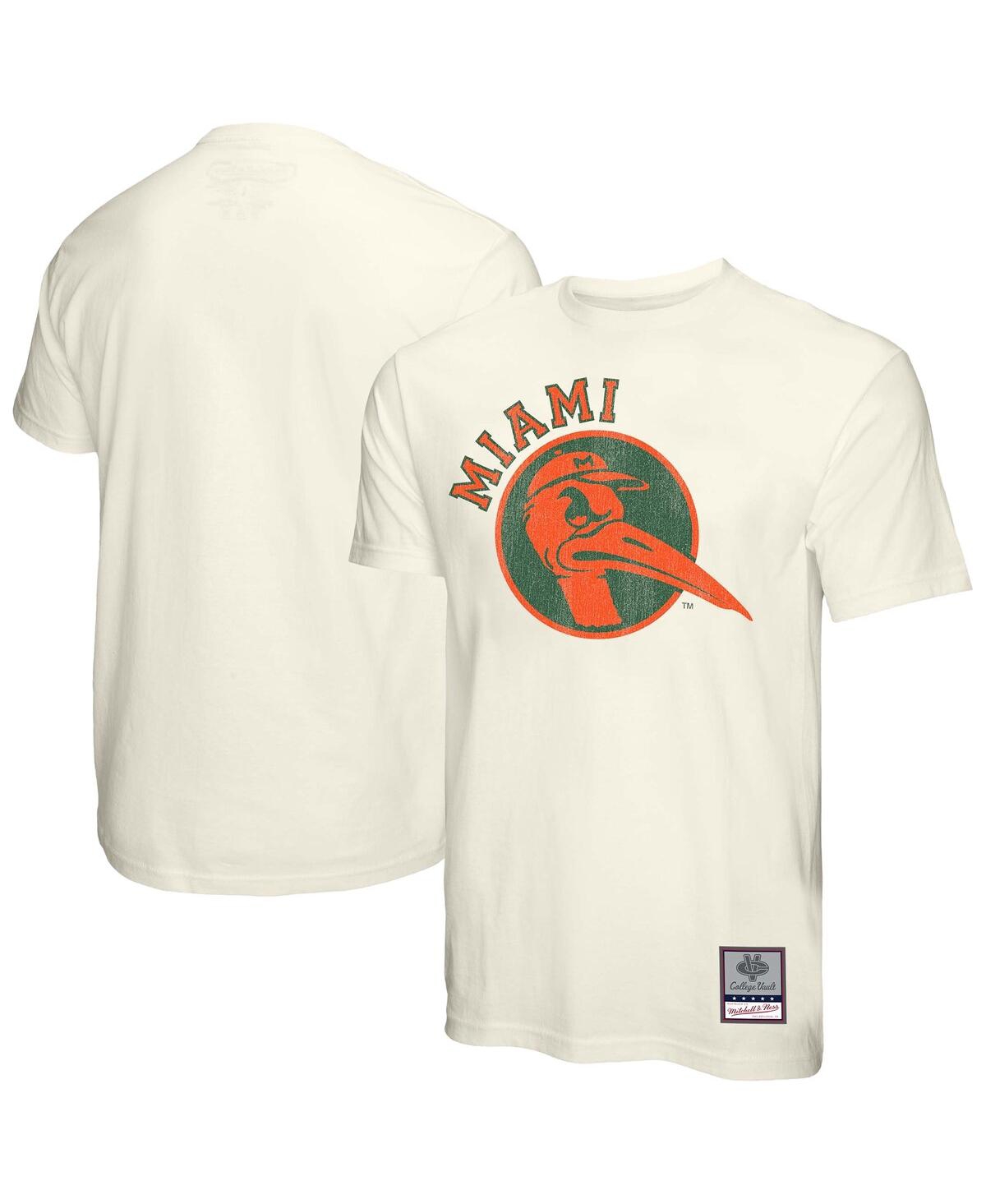 Click here for Mitchell & Ness Mens Cream Miami Hurricanes Vintag... prices