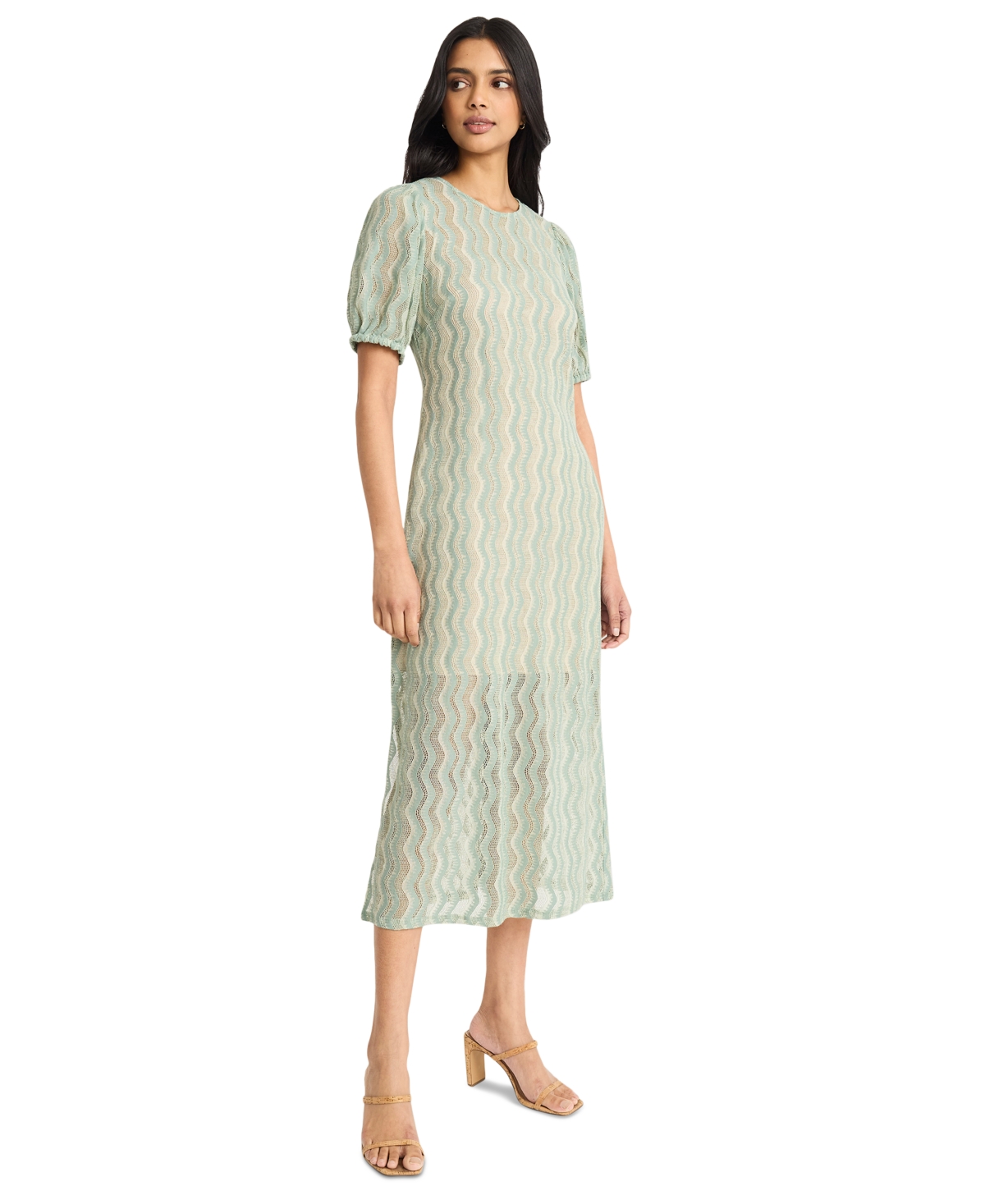 Click here for The Good Journey Womens Crochet Midi Dress - Sage prices