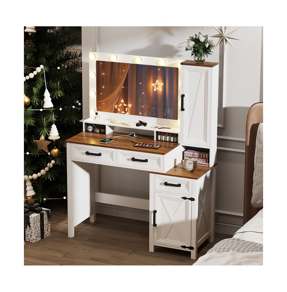 Click here for Vlsrka Vanity desk for bedroom with lights  drawer... prices
