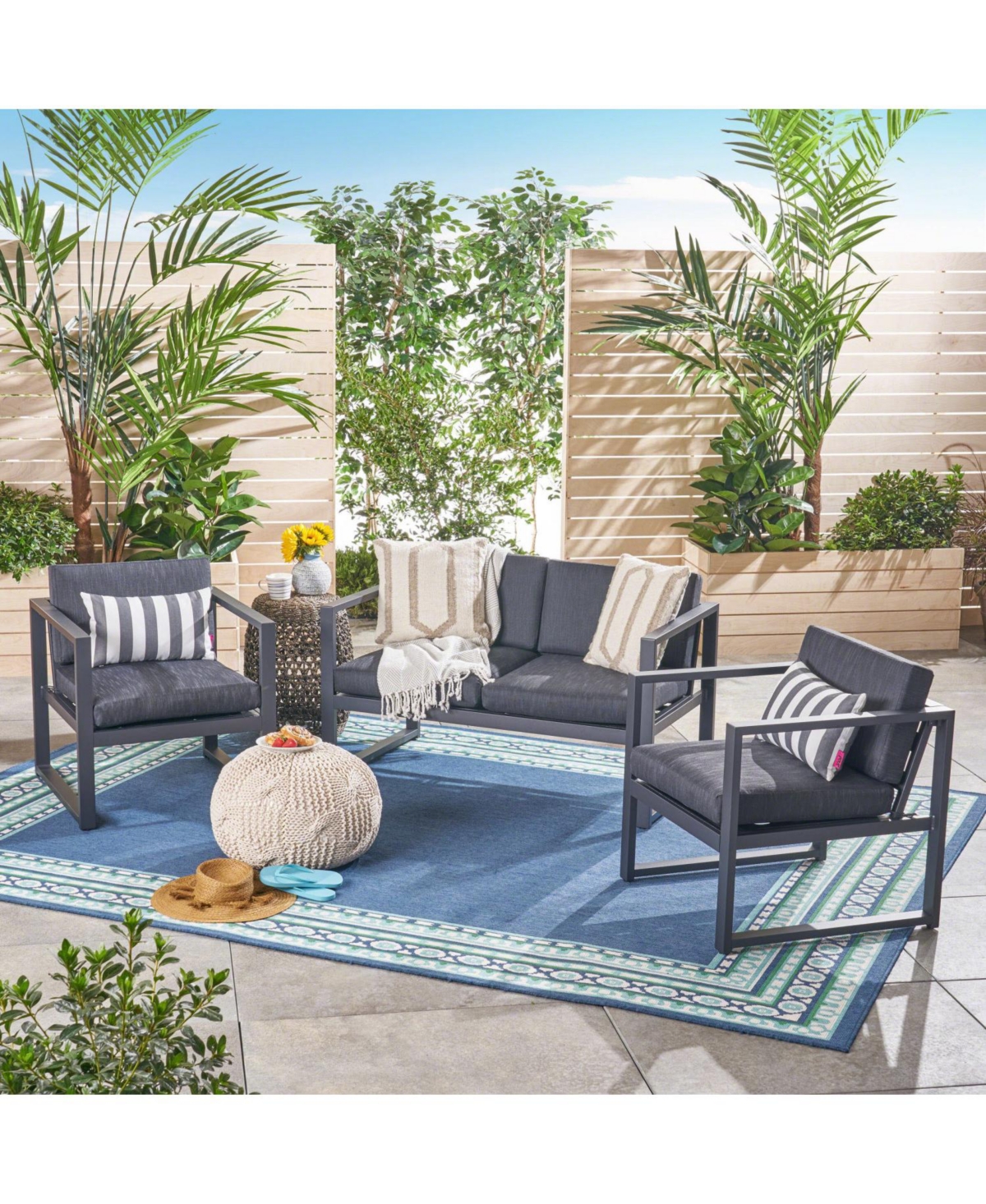 Click here for Streamdale Rustproof Oasis Aluminum Patio Chat Set... prices