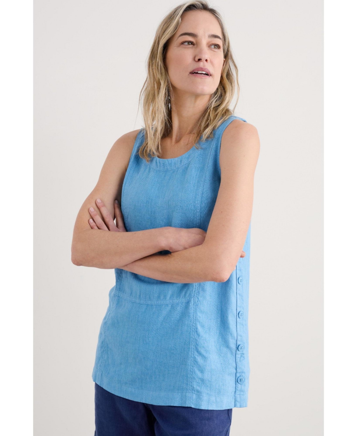 Click here for Seasalt Cornwall Womens Foredune Vest - Clear sky prices