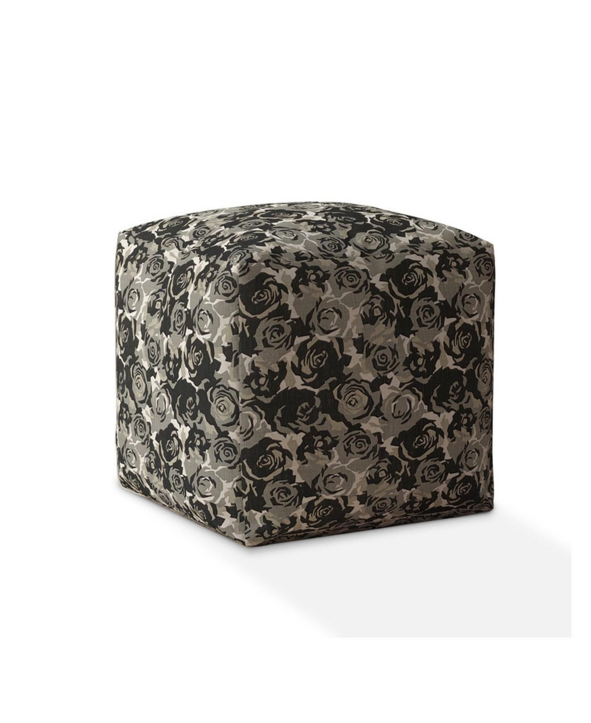 Click here for Canvas Pouf Ottoman with Floral Design – De... prices