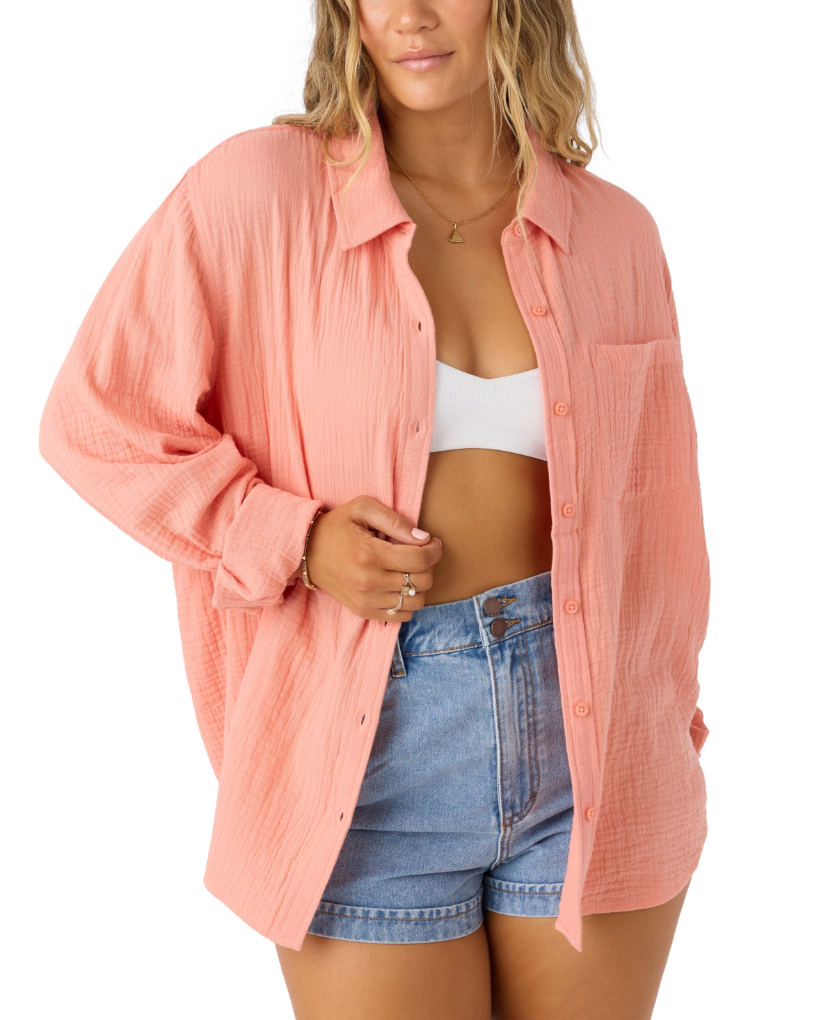 Click here for ONeill Juniors Leni Relaxed Shirt - Canyon Clay prices