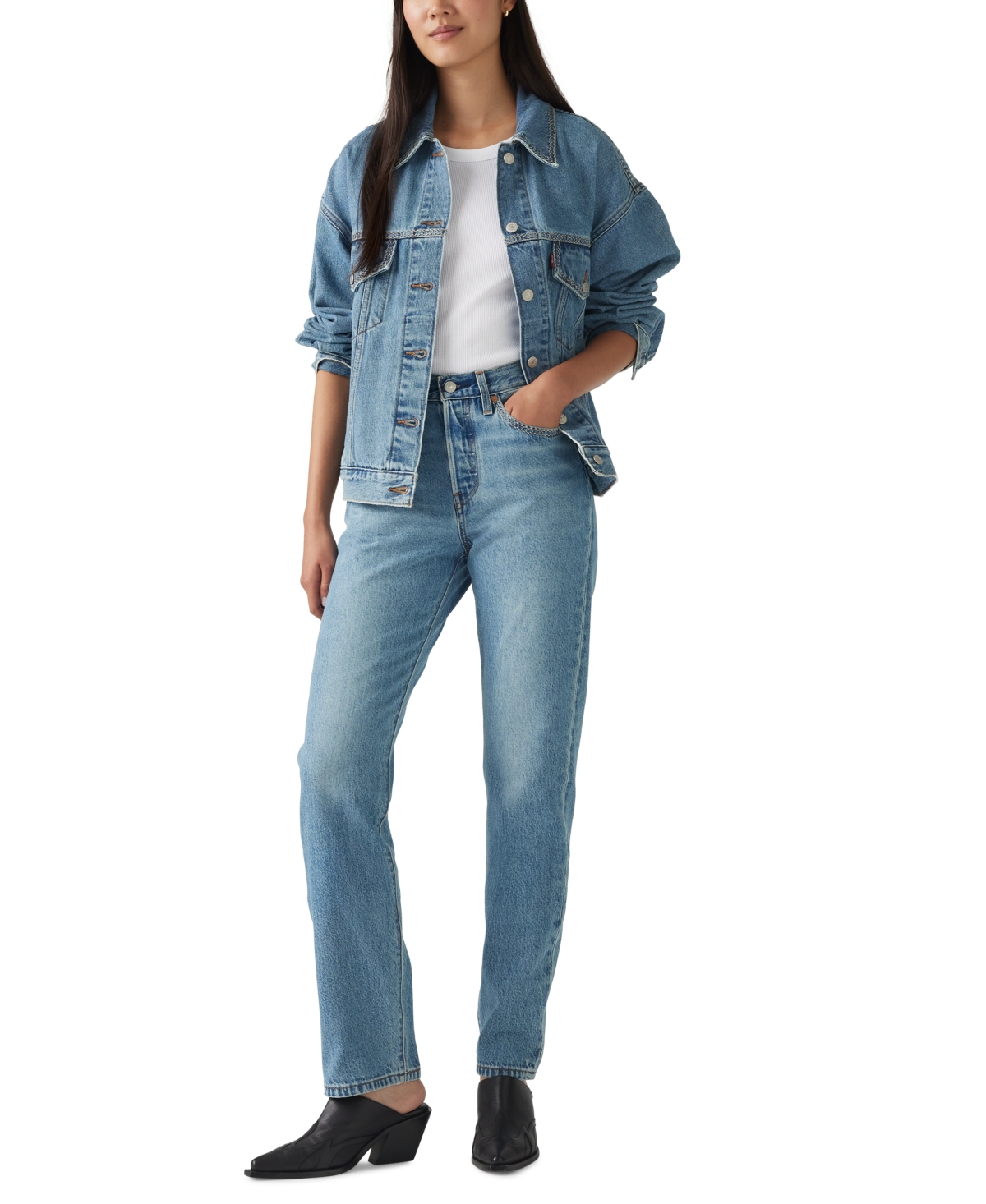Click here for Levis Womens 501 Original-Fit Straight-Leg Jeans -... prices