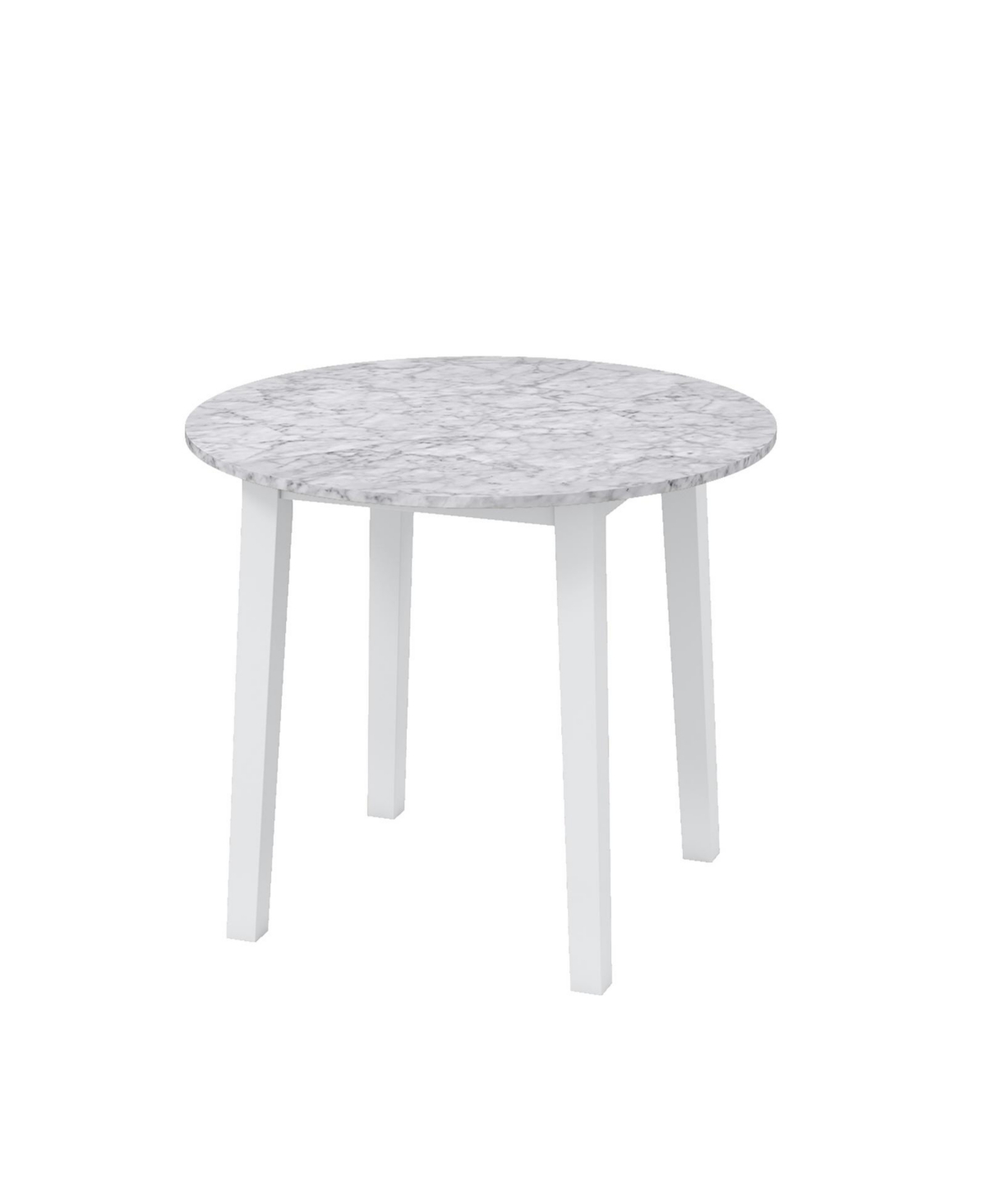 Click here for Round Dining Table with Rubber Wood Legs and Marbl... prices