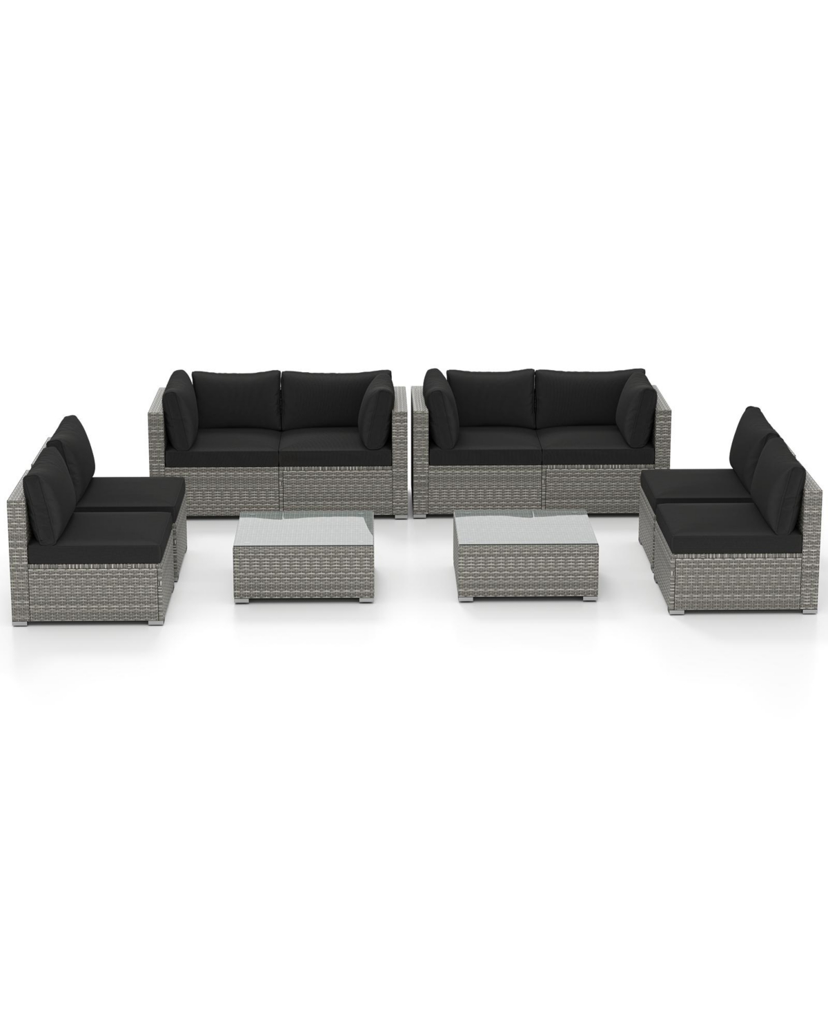 Click here for Gymax 10PCS Sectional Sofa Couch Pe Rattan Convers... prices
