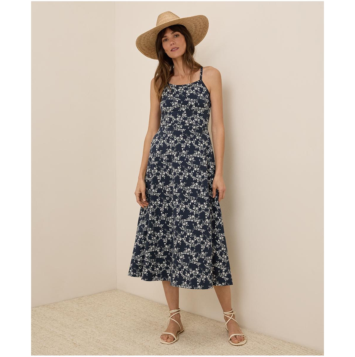 Click here for Pact Womens Fit & Flare Midi Dress - Bouquet bloom... prices