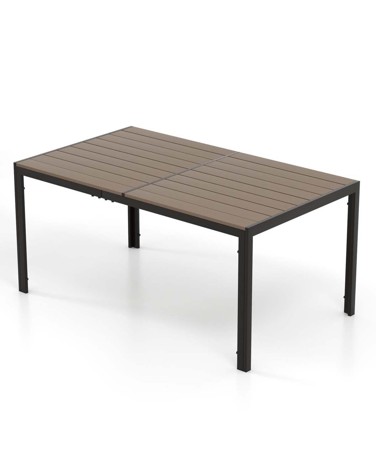 Click here for Large Outdoor Rectangle Dining Table with Metal Le... prices