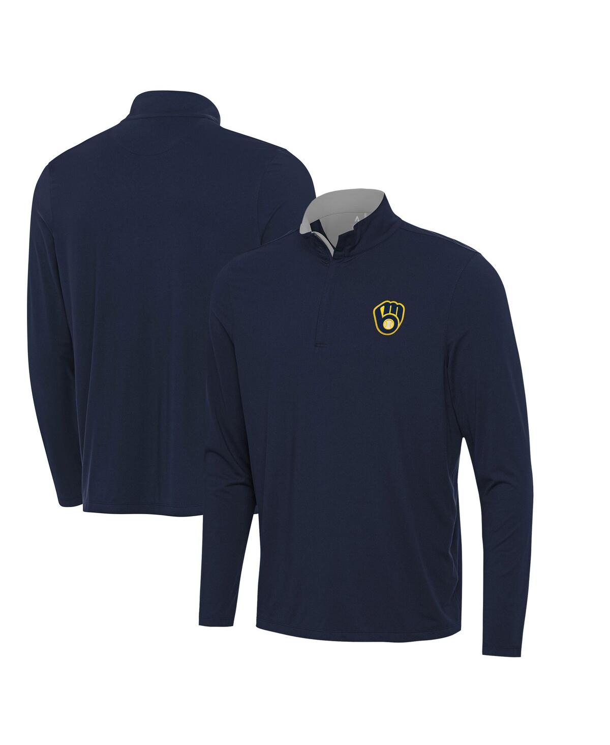 Click here for Antigua Mens Navy Milwaukee Brewers Content Quarte... prices