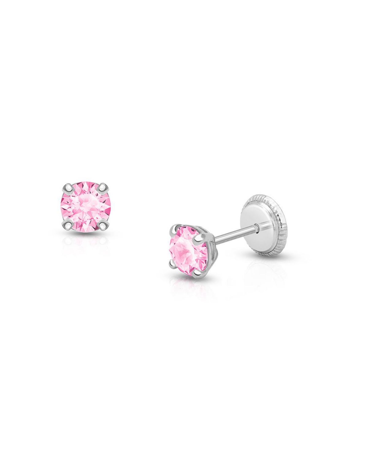Click here for Tiny Blessings Childrens 14K Gold 4mm Pink Round C... prices