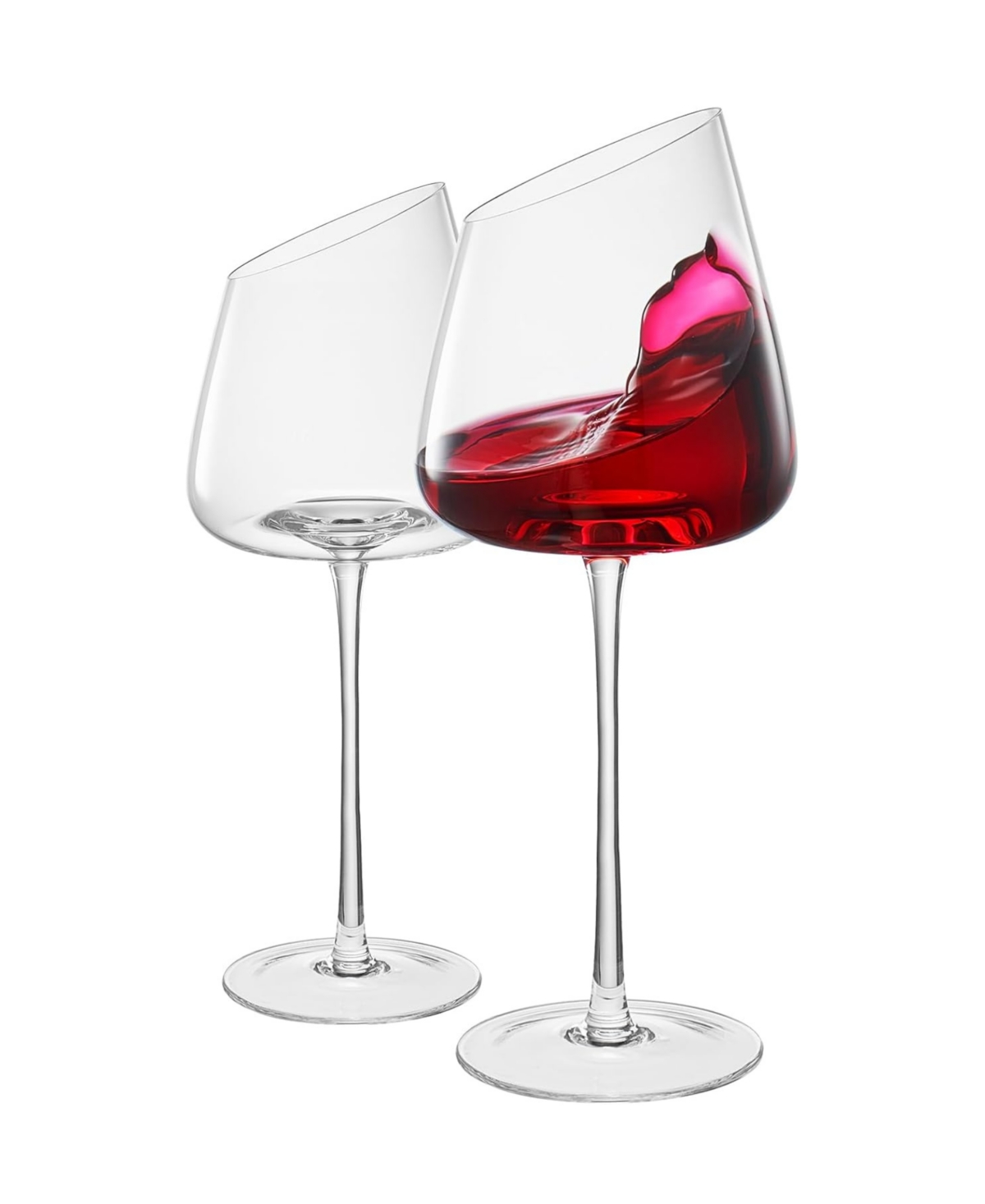 Click here for The Wine Savant Khen Slanted Stemmed Wine Glasses... prices