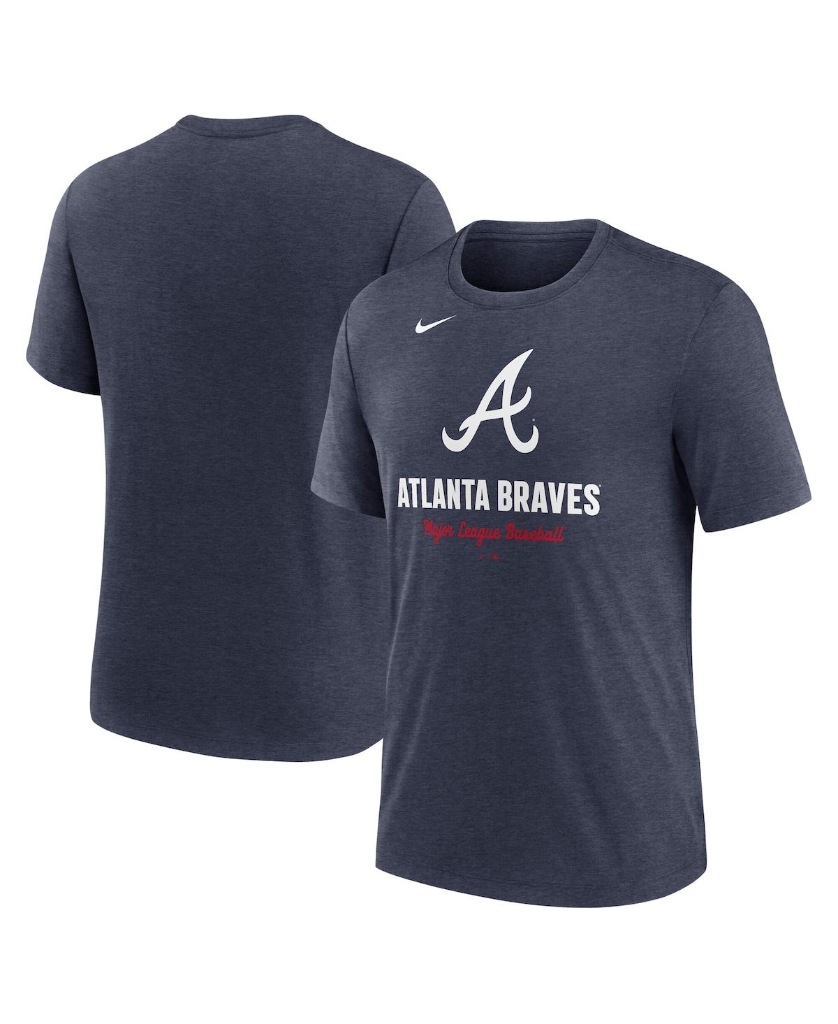 Click here for Nike Mens Heather Navy Atlanta Braves Logo Tri-Ble... prices