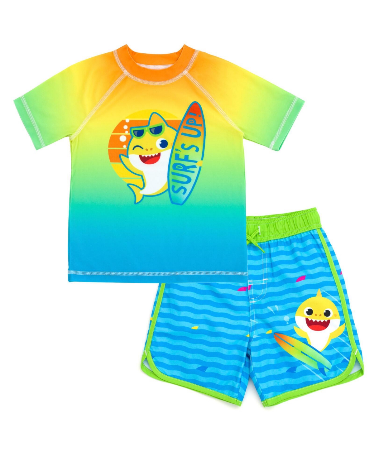 Click here for Baby Shark Toddler Boys Shark Rash Guard and Swim... prices