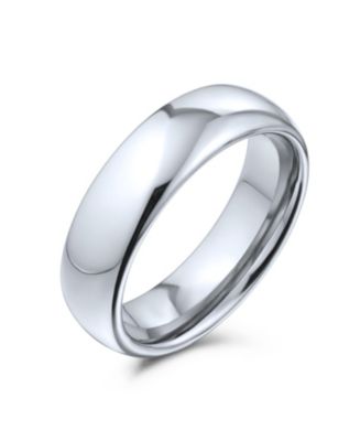 Bling Jewelry Plain Simple Dome Titanium Eternity Band Ring Comfort Fit ...