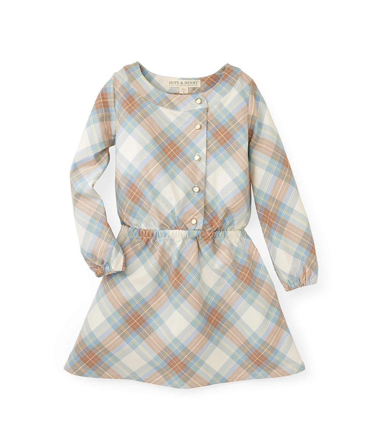 Click here for Hope & Henry Baby Girls Drop Waist Dress - Tan and... prices