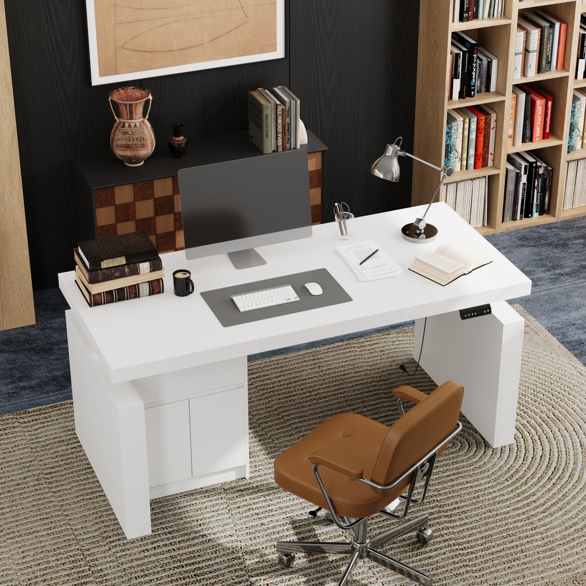 Click here for Famapy L-Shaped 70.9 in. W Adjustable Height Desk... prices