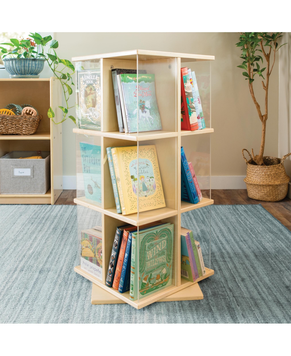 Click here for Guidecraft EdQ Rotating 3 Tier Book Display - Natu... prices