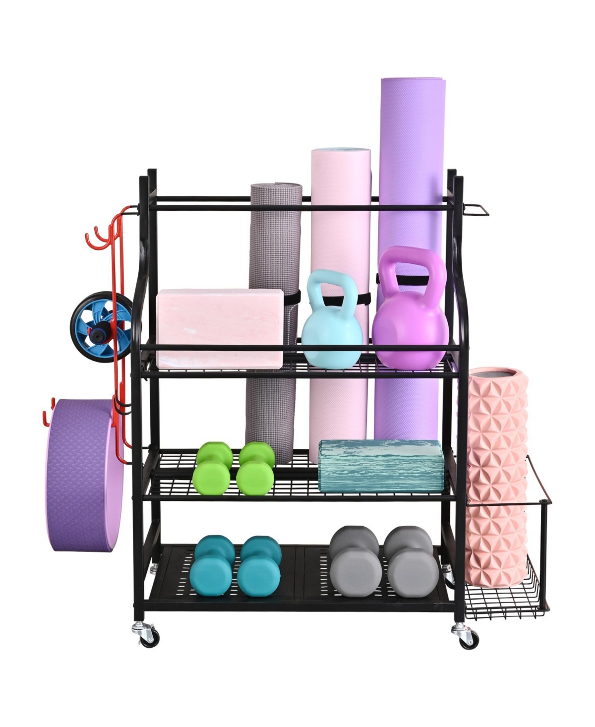 Click here for Mythinglogic 3- Tier Yoga Mat Home Gym Storage Rac... prices