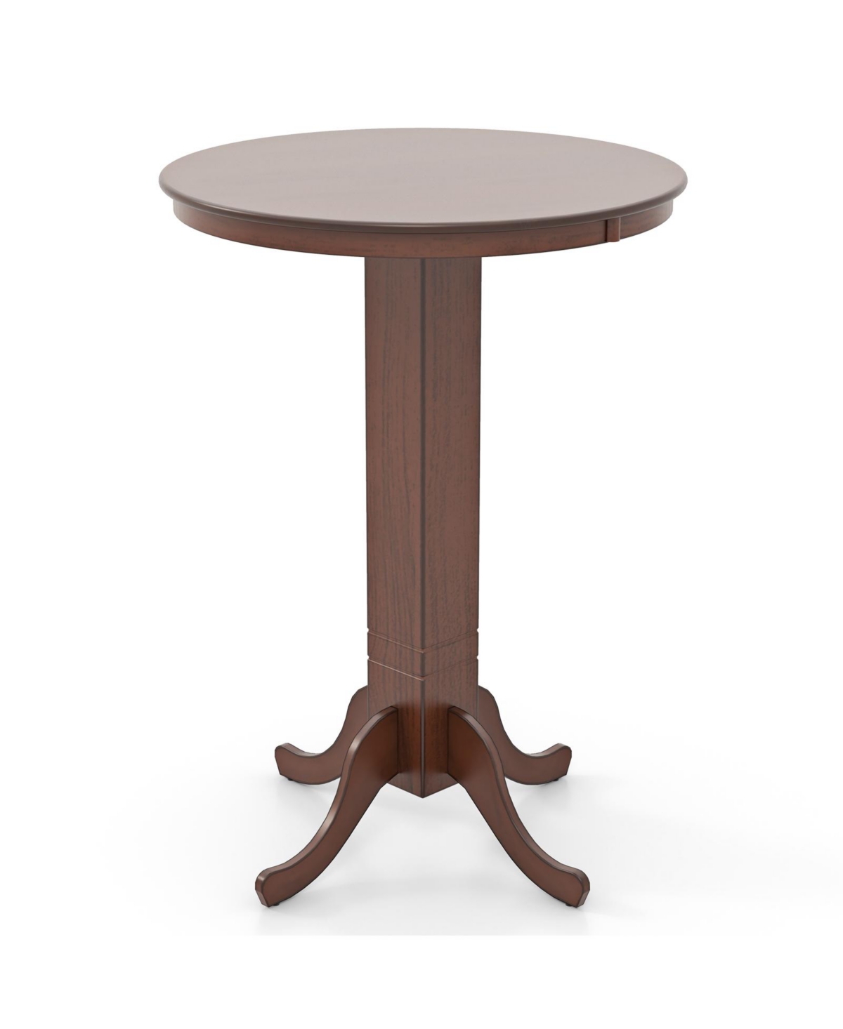 Click here for Wood Pub Round Dining Table with Pedestal Base - E... prices