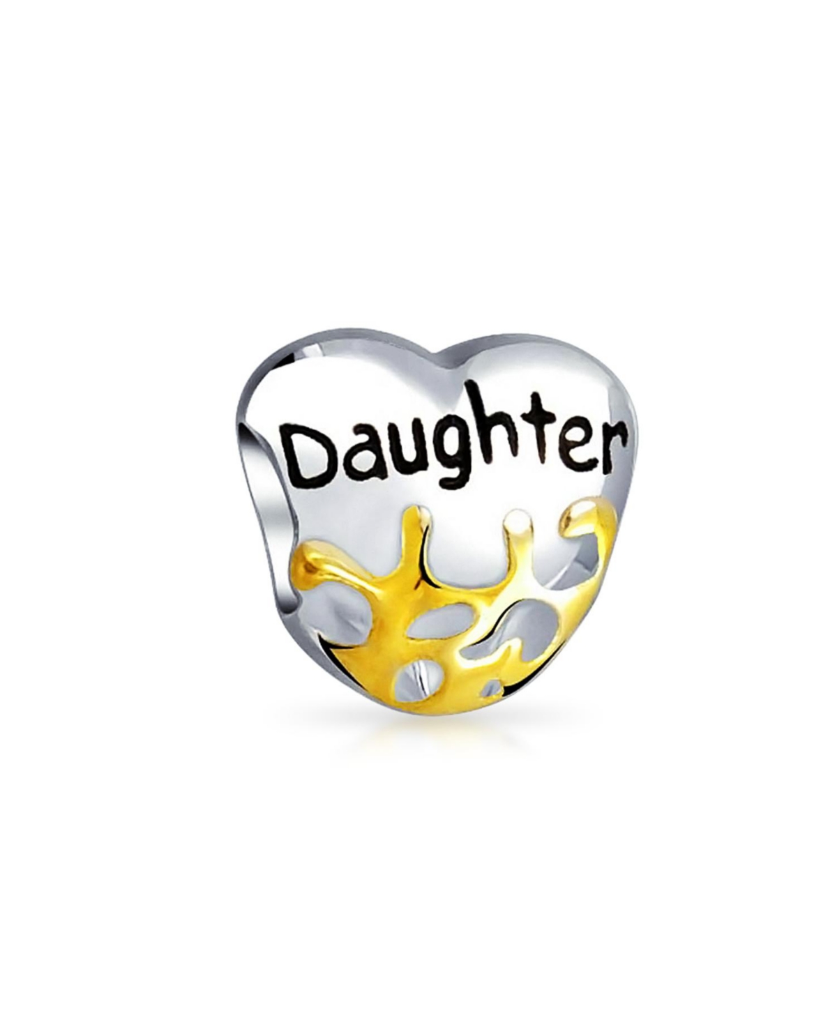 Click here for Bling Jewelry Heart Shaped Daughter Charm Bead 14K... prices