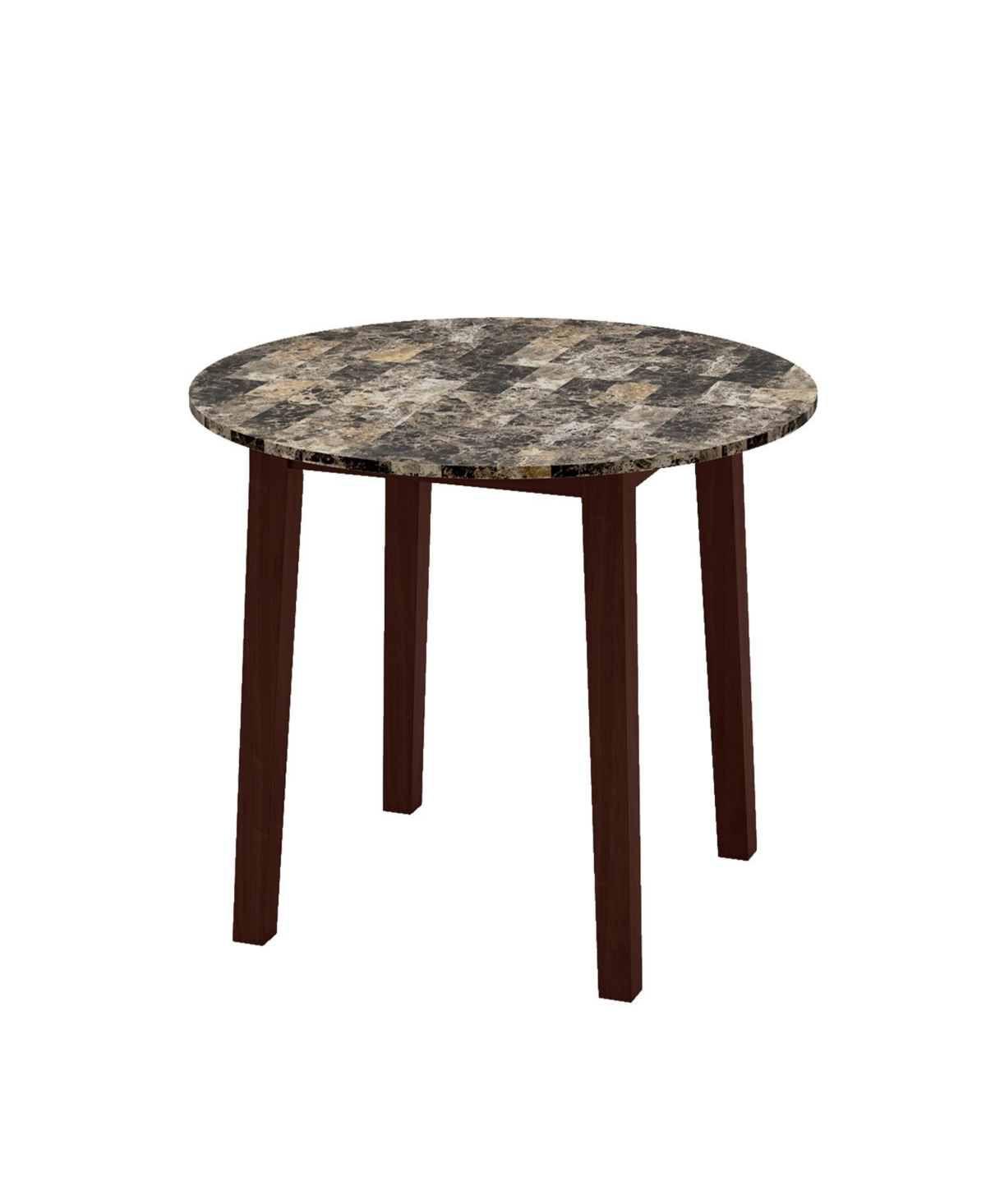 Click here for Round Dining Table with Rubber Wood Legs and Marbl... prices