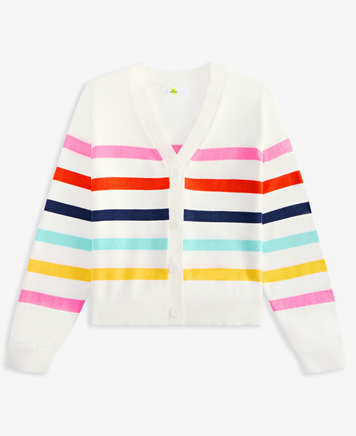 Click here for Epic Threads Little & Big Girls Multi-Stripe Cardi... prices