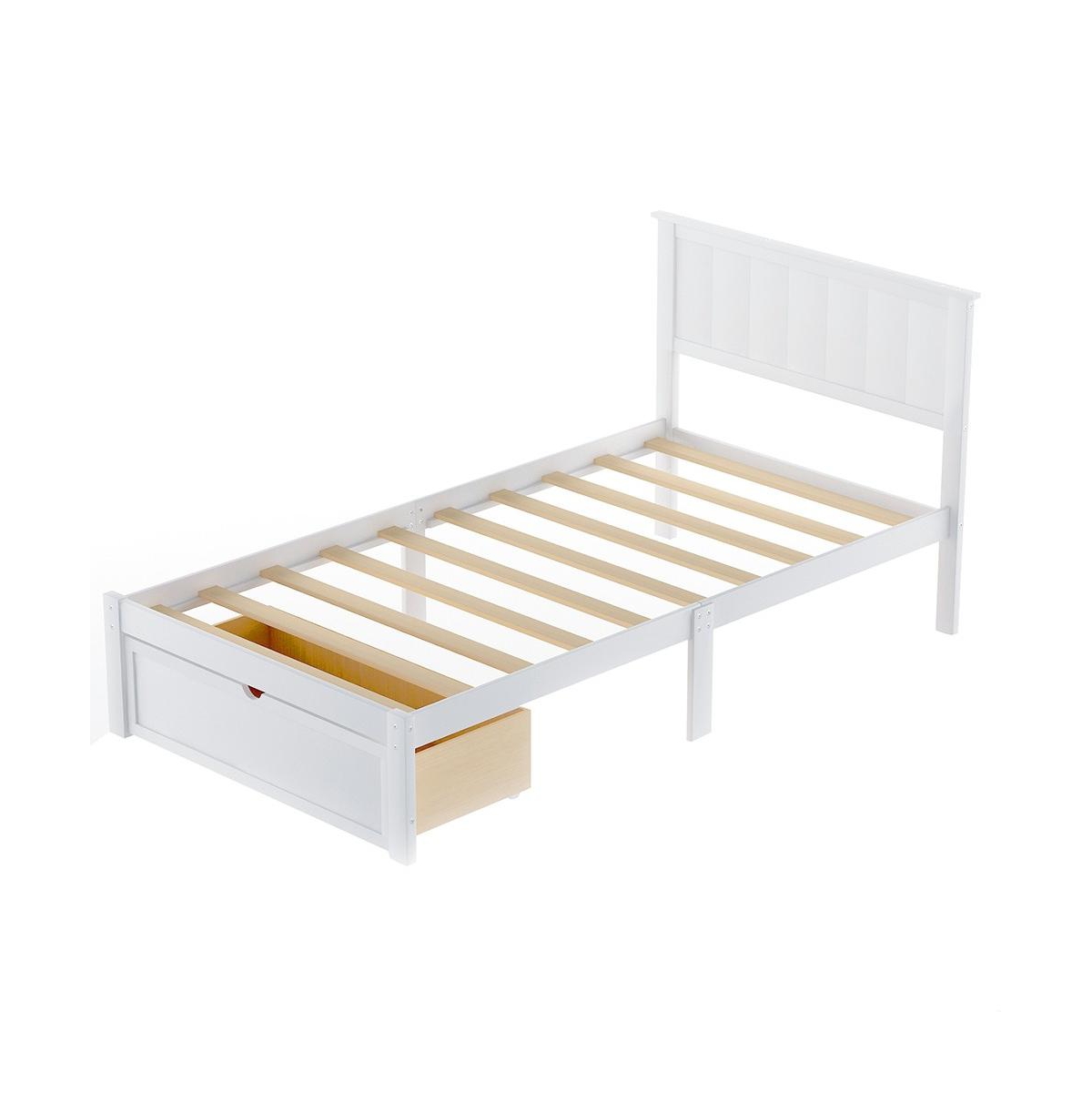 Click here for White Wood Twin Bed Frame - Multi prices