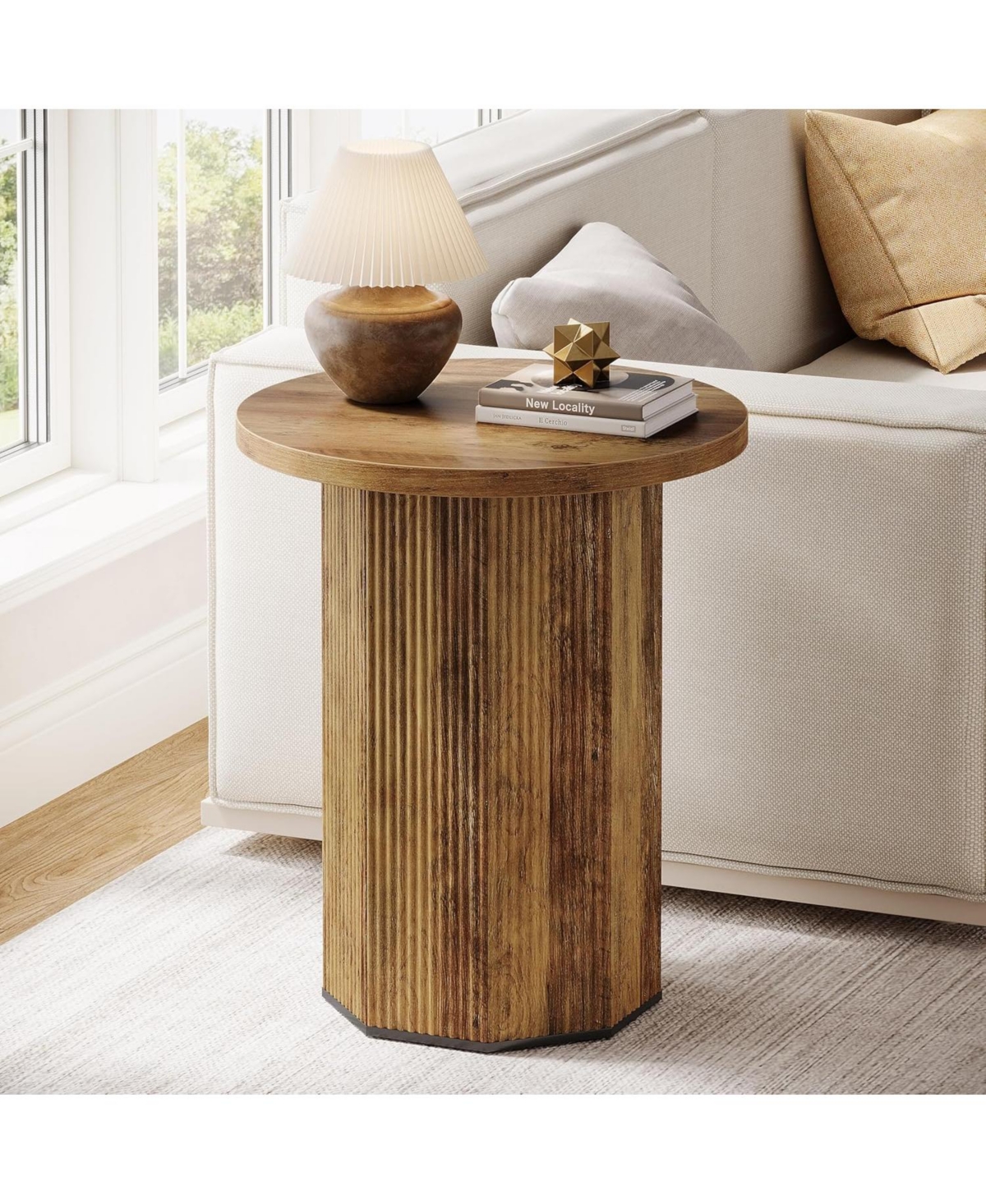 Click here for Tribesigns Round End Table for Living Room  Indust... prices
