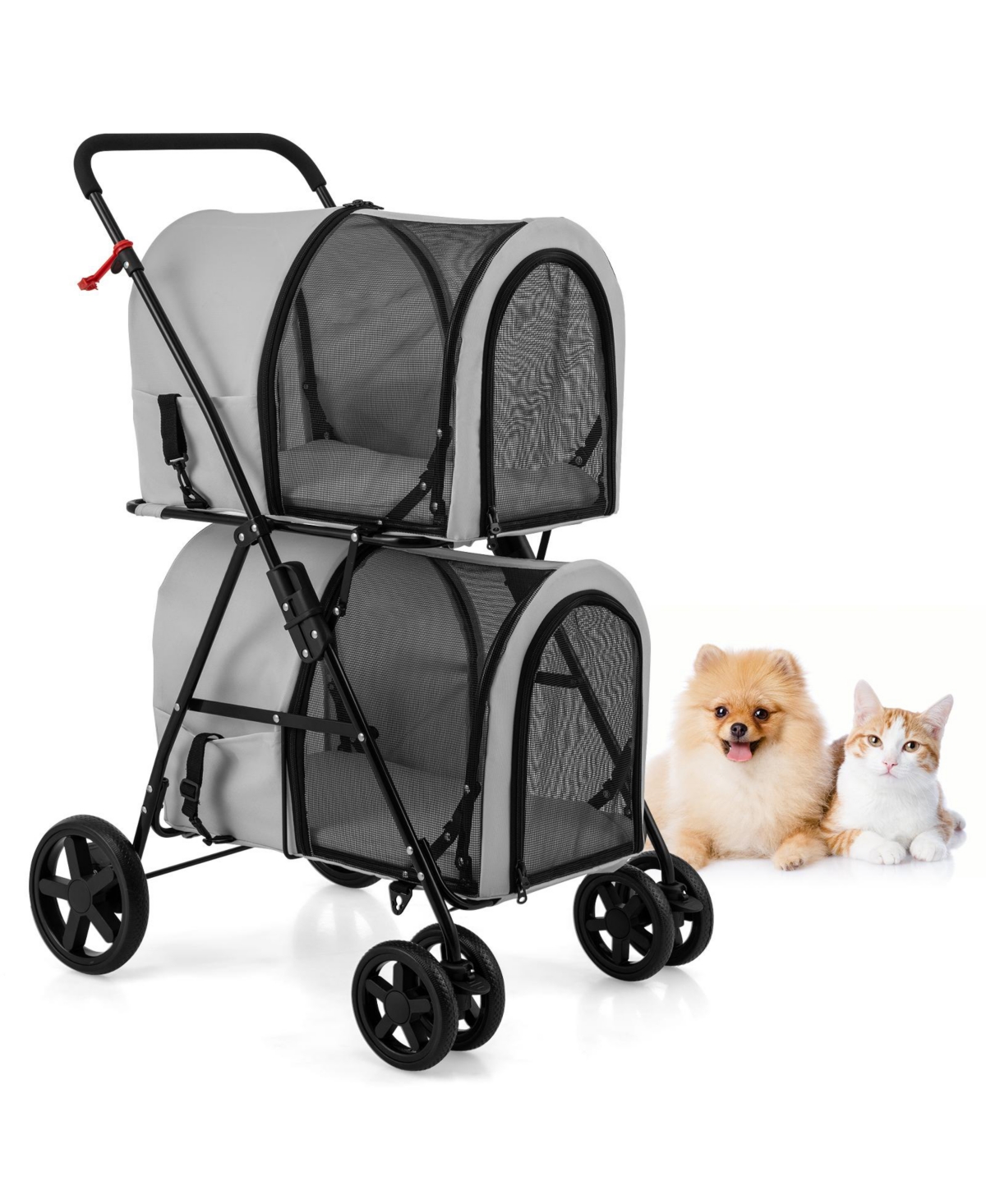 Click here for 4-in-1 Double Pet Stroller with Detachable Carrier... prices
