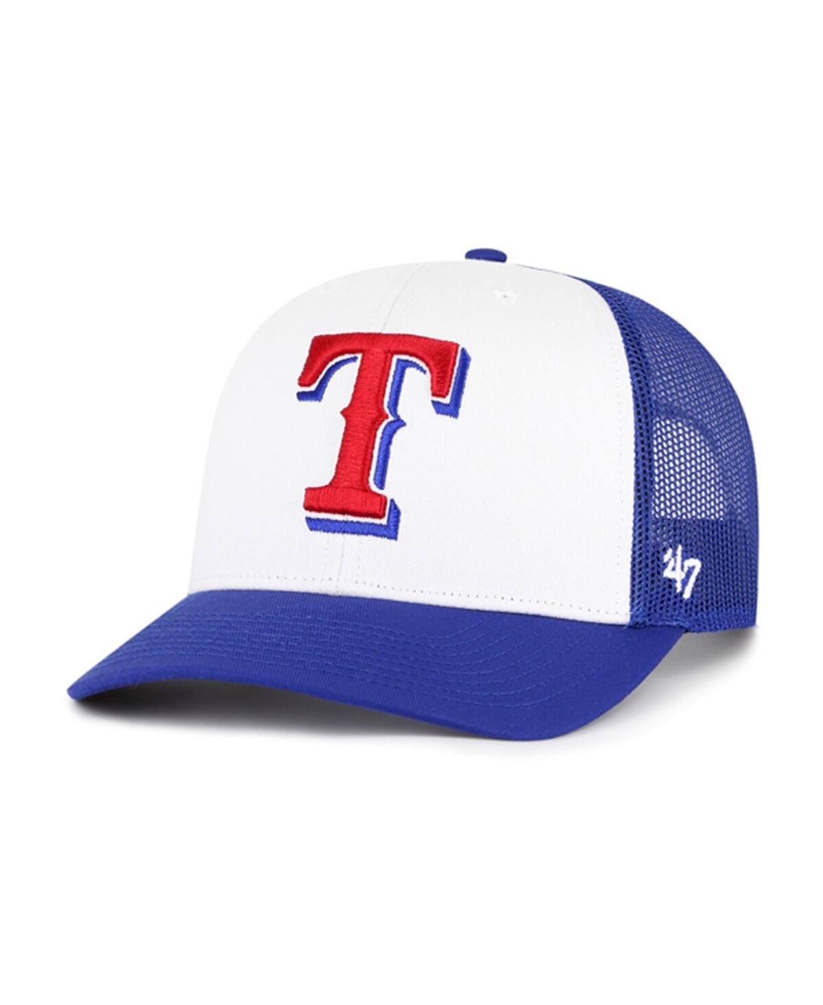 Click here for 47 Brand Mens White/Royal Texas Rangers Freshman T... prices