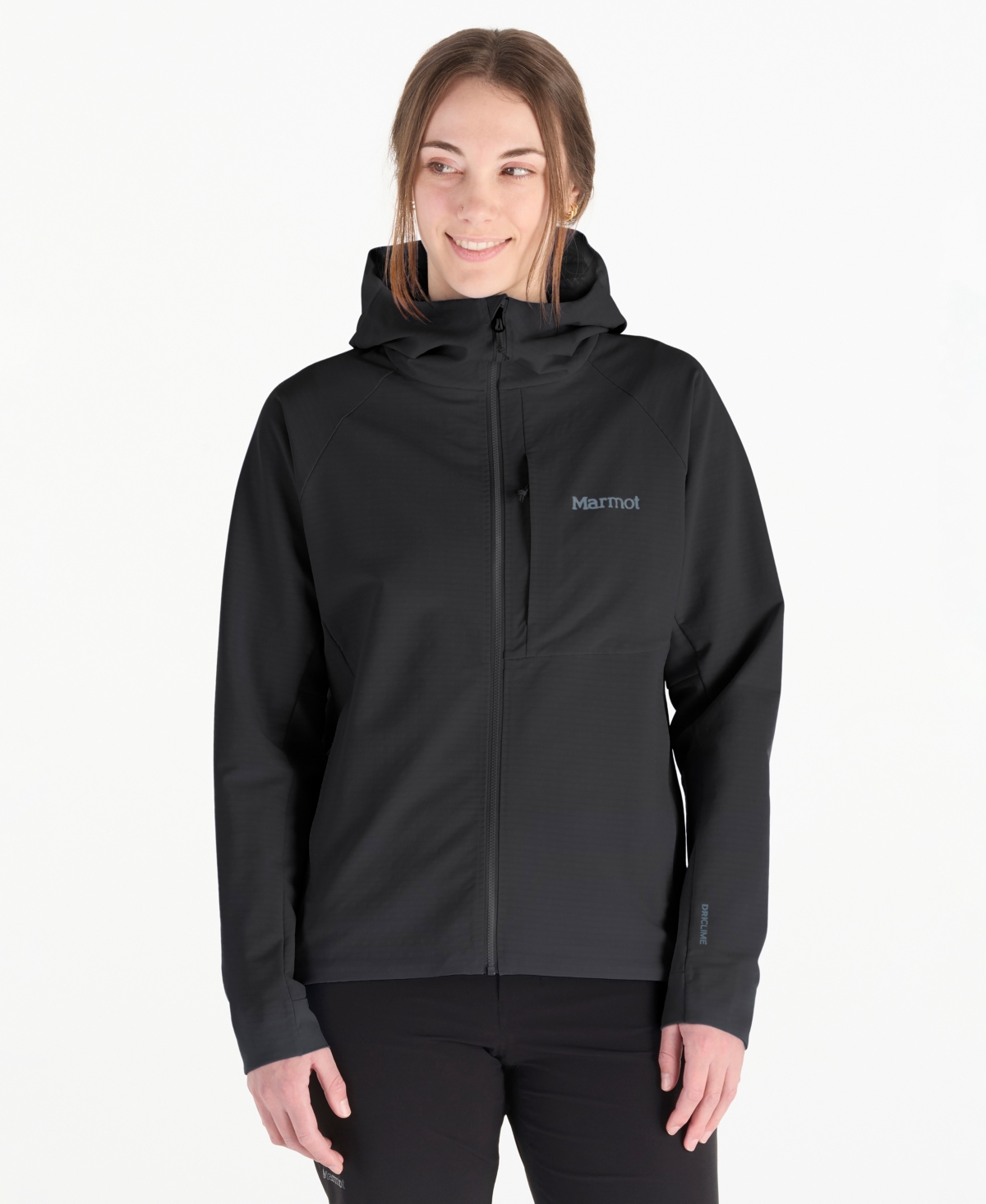 Click here for Marmot Womens Pinnacle DriClime Hooded Jacket - Bl... prices
