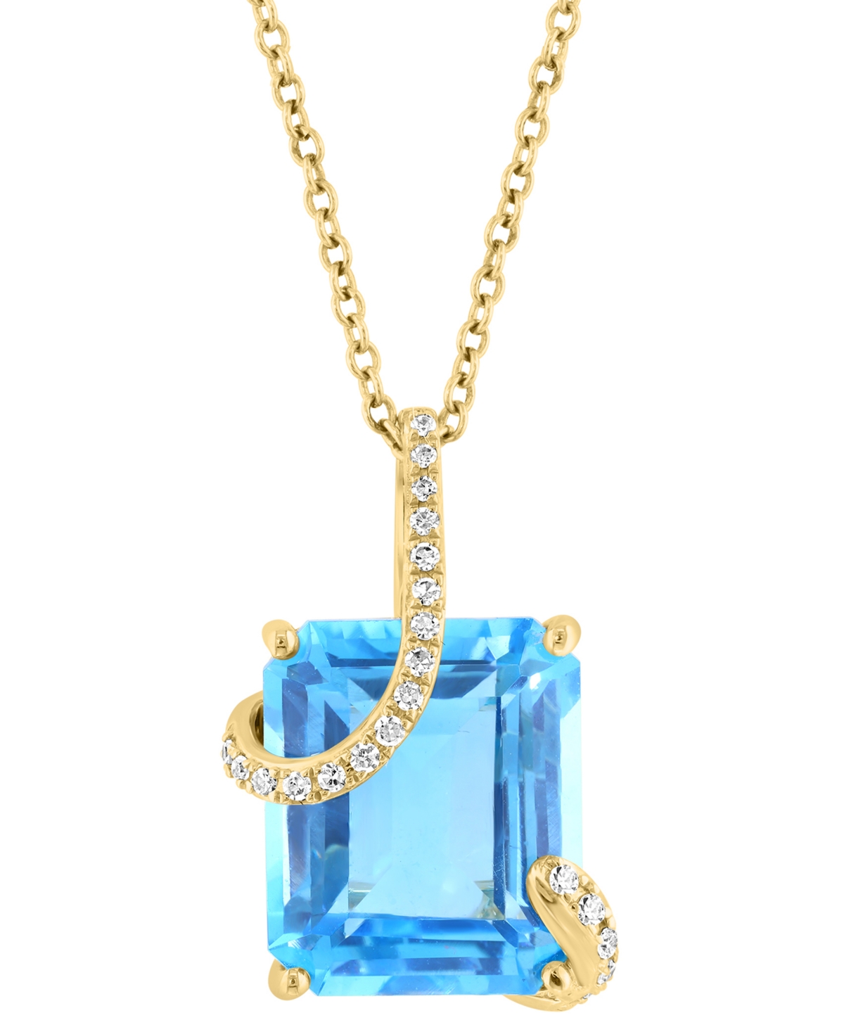 Click here for Effy Blue Topaz (8-1/3 ct. t.w.) & Diamond (1/10 c... prices