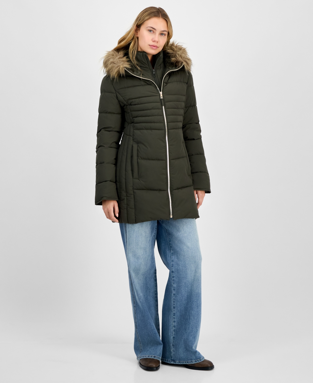 Click here for Maralyn & Me Juniors Faux-Fur Hooded Bibbed Puffer... prices