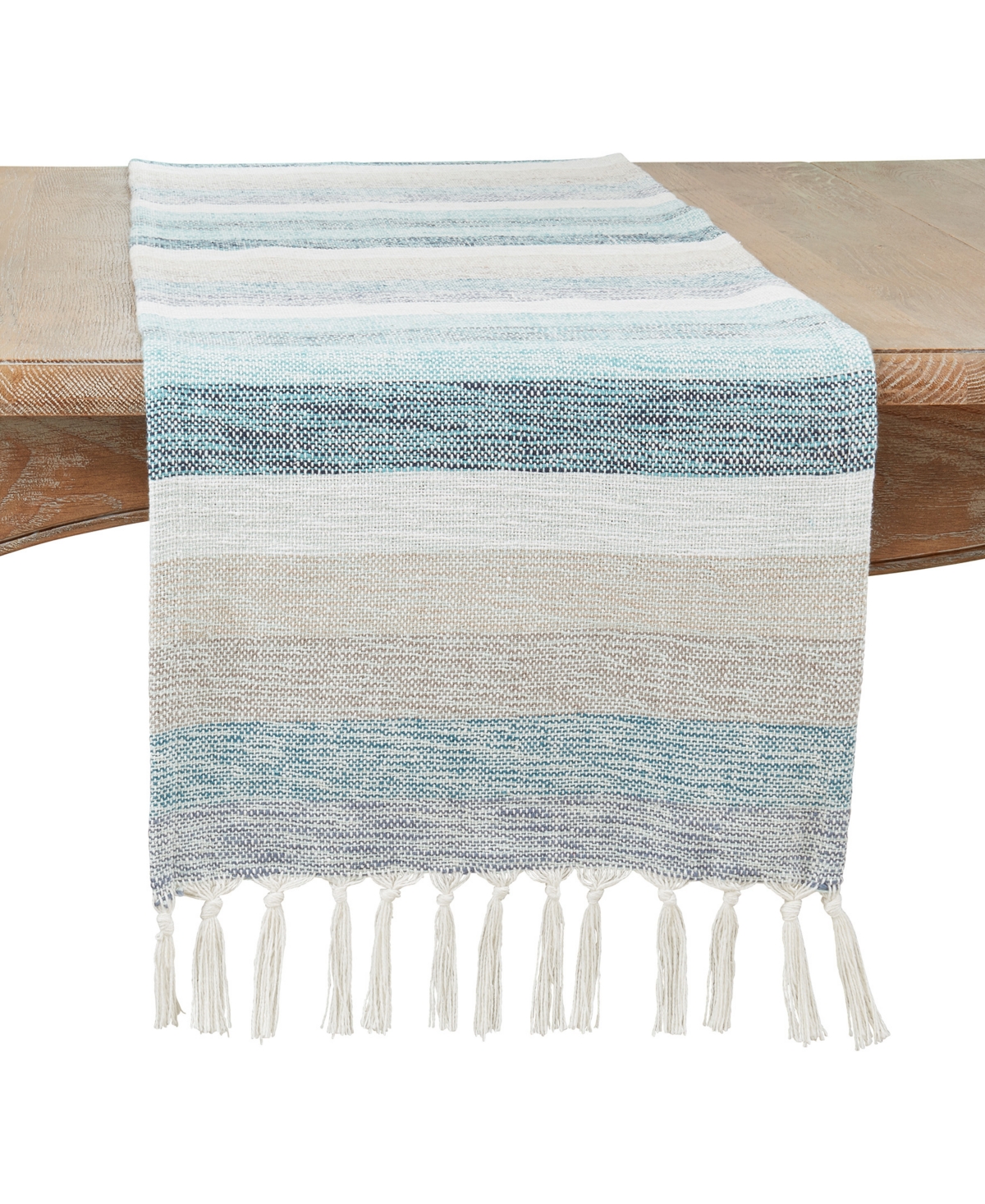 Click here for Saro Lifestyle Fringed Stripe Table Runner  16 x 1... prices