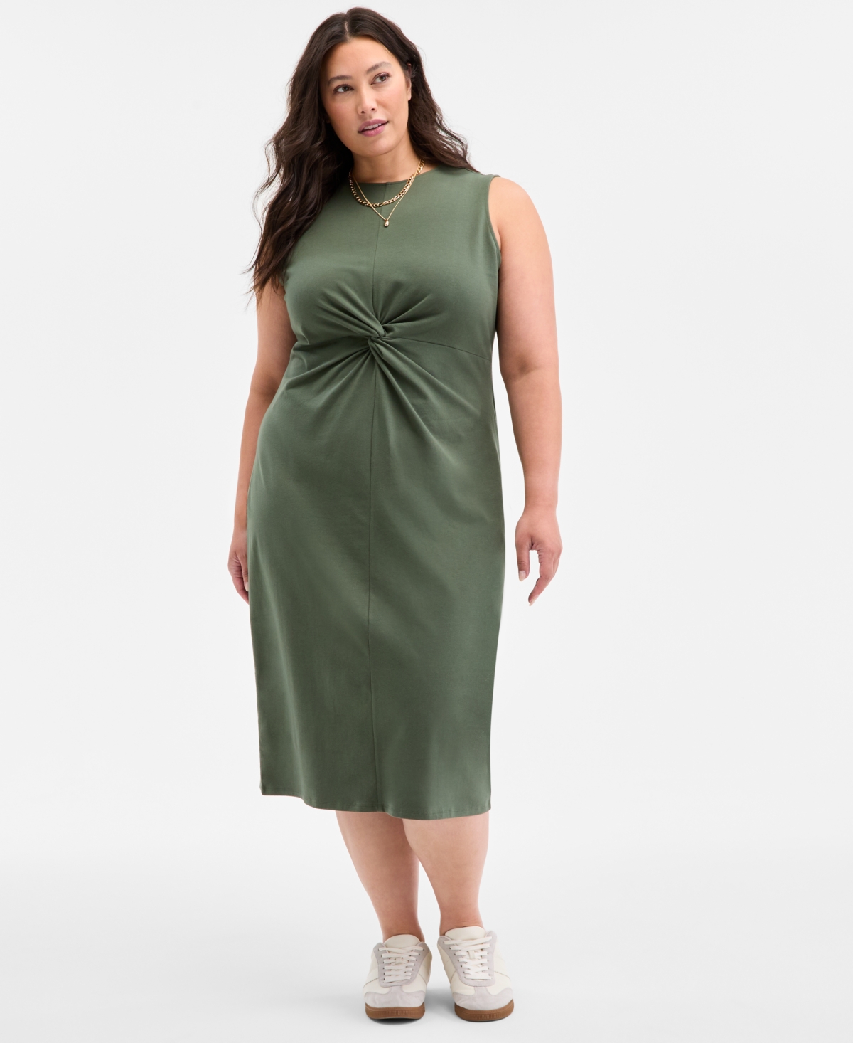 Click here for On 34th Trendy Plus Size Striped Knot-Front Knit M... prices