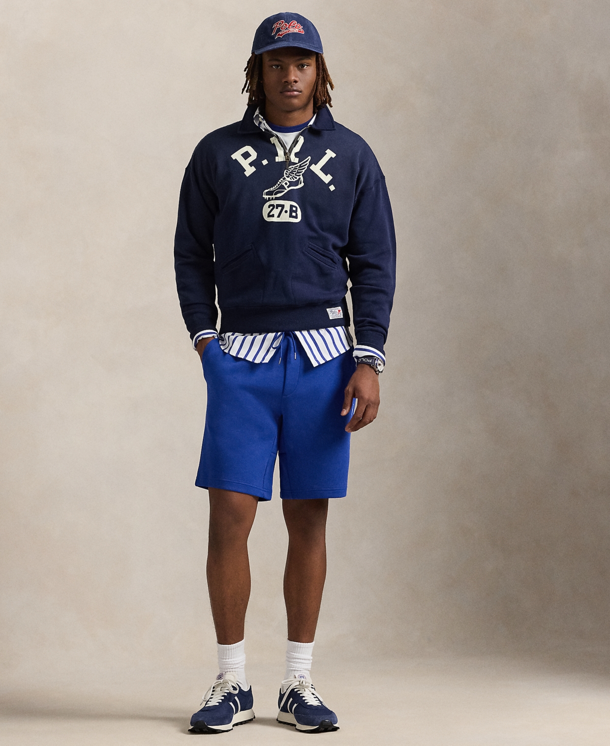 Click here for Polo Ralph Lauren Mens Double-Knit Shorts - Sapphi... prices