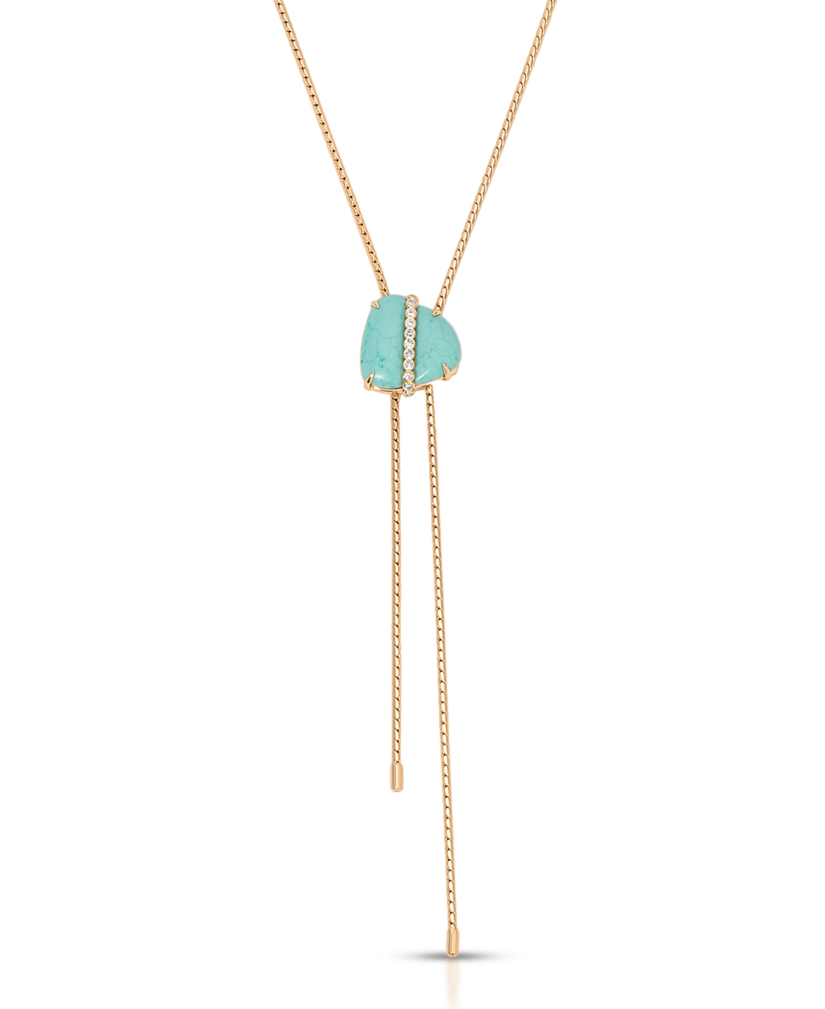 Click here for Ettika Turquoise Solstice Bolo Necklace - Gold prices