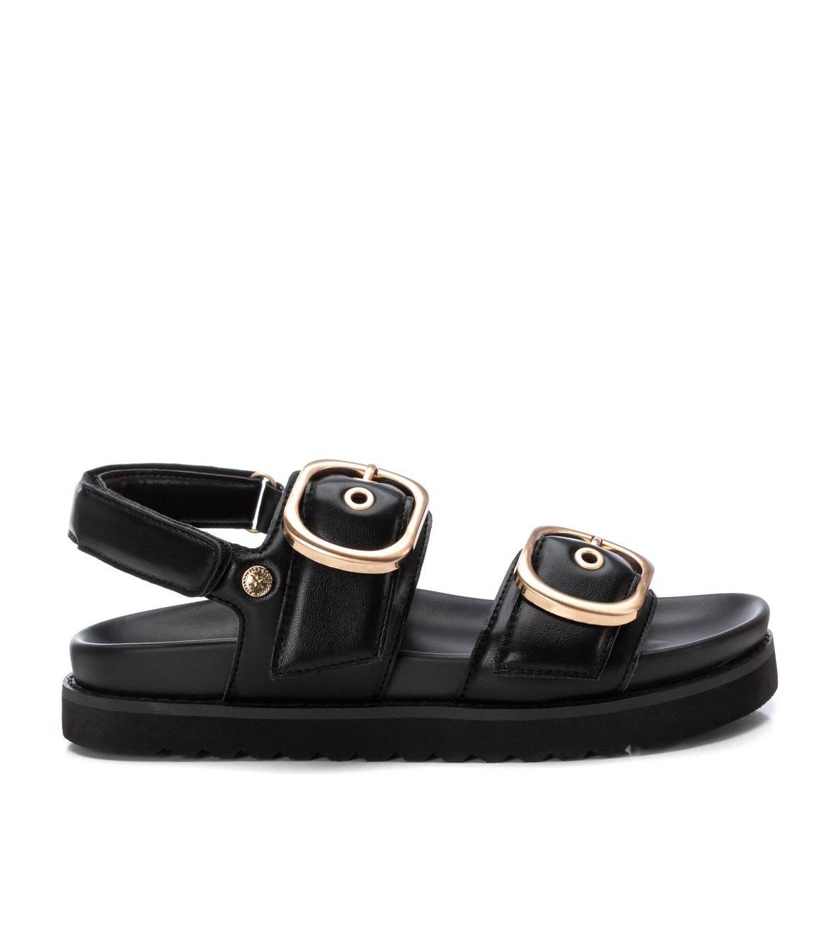 Click here for Womens Comfort Double Strap Sandals By Xti - Black prices